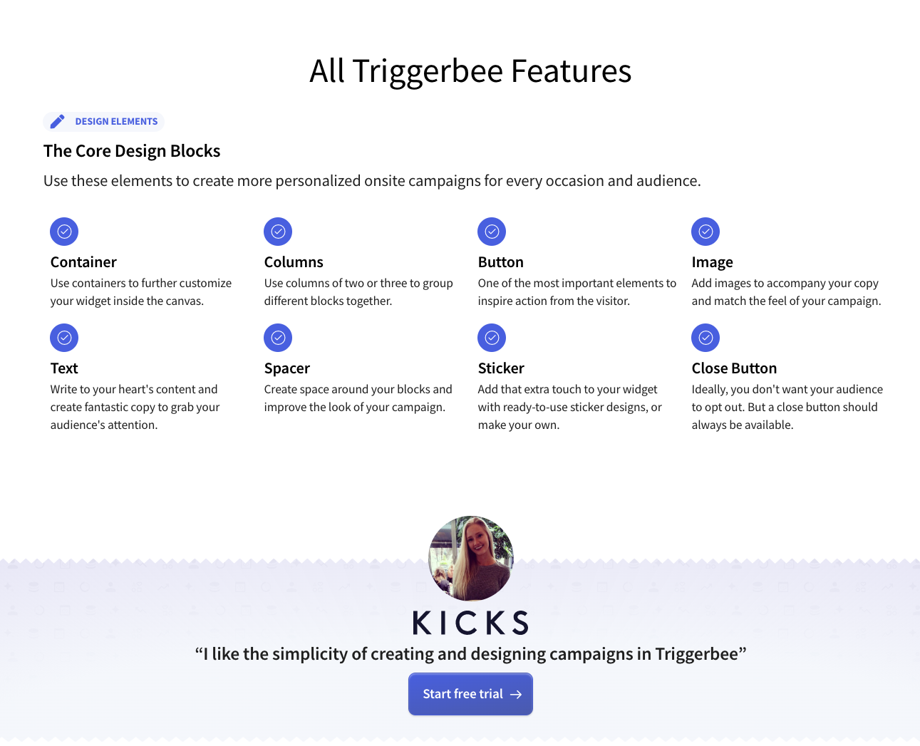 Explore all personalization features in Triggerbee | Onsite Marketing Platform